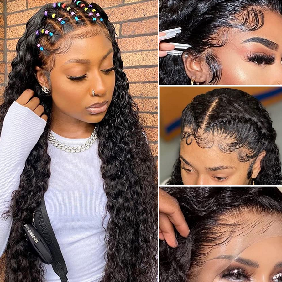 Angiequeen Maylasian 13X6 HD Deep Wave Natural Color Transparent Lace ...